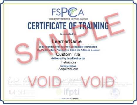 Online PCQI Training & FSPCA Certificate - Registrar Corp